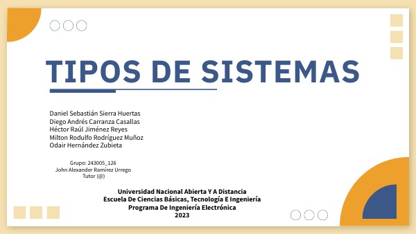 TIPOS DE SISTEMAS