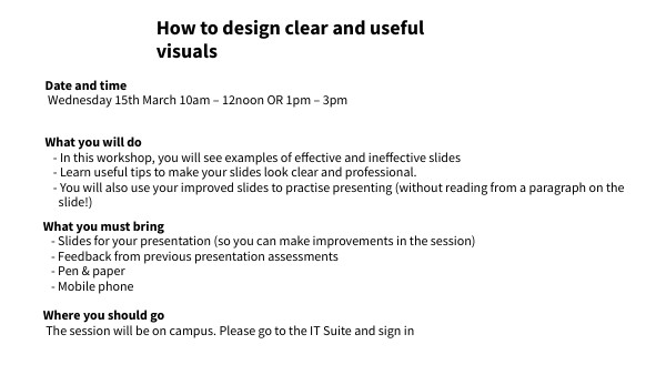 how to design clear and useful visuals