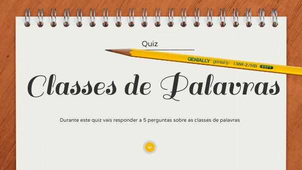 Classes de palavras QUIZ | Genially