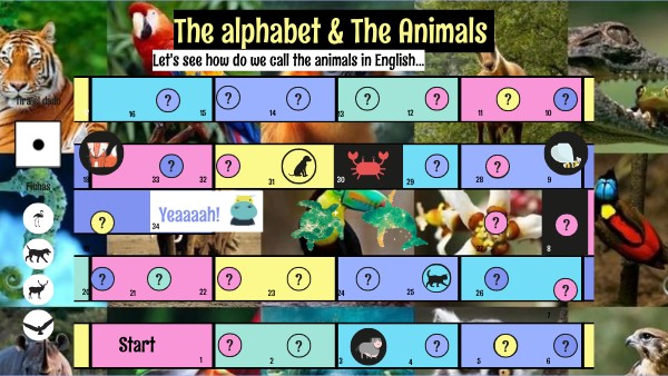 Animals in English, alphabet | Genially