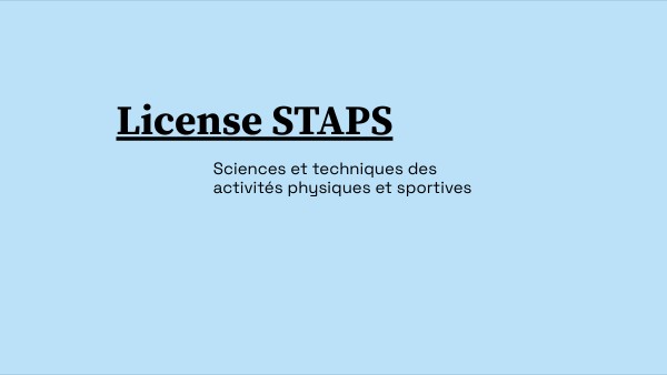 Lisence Staps