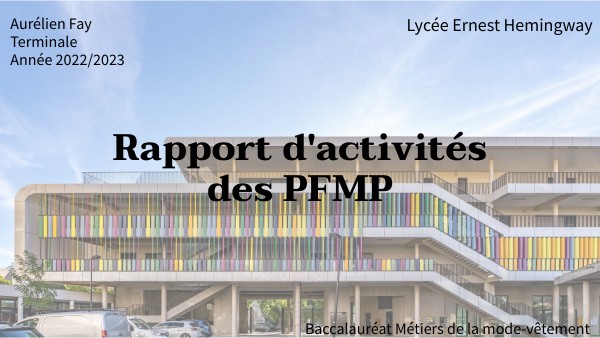 Rapport PFMP | Genially