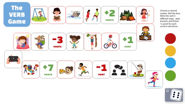 The Verb Game | Genially