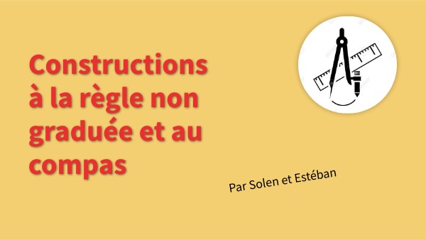 constructions à la règle et au compas