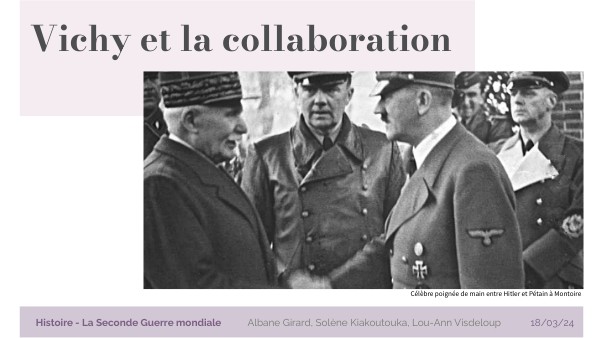 Vichy et la collaboration