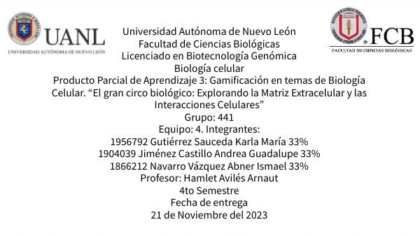 EQUIPO 4 BIOCEL | Genially