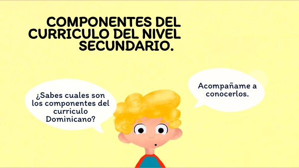 Los componentes del curriculo Dominicano. | Genially