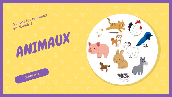 DOUBLE ANIMALS GAME 1 | Genially