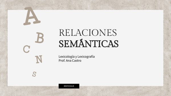 Relaciones semánticas