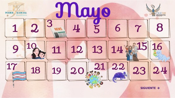Calendario Mayo