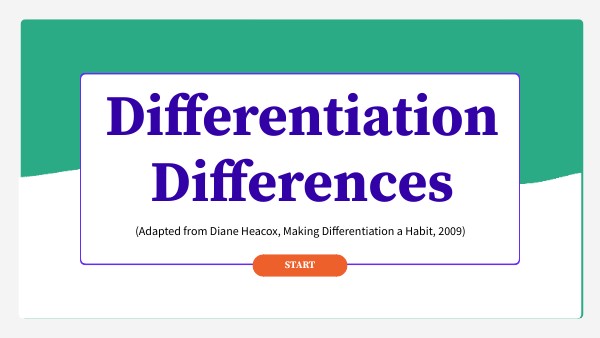 Differentiation Differences (Elementary)
