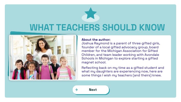 What Teachers Should Know (Elementary)