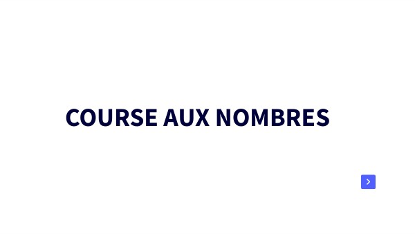 COURSE AUX NOMBRES