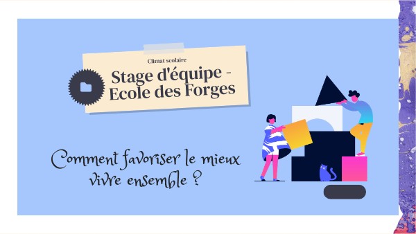 Stage Réfléchir ensemble pour mieux vivre ensemble | Genially