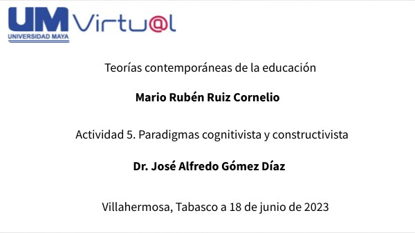 Paradigmas cognitivista y constructivista | Genially