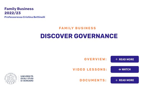 Governance (seconda proposta)