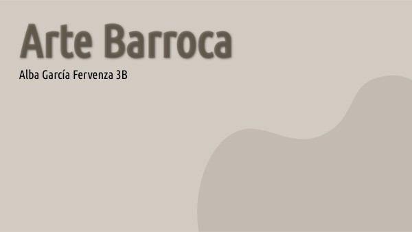 Arte barroca | Genially