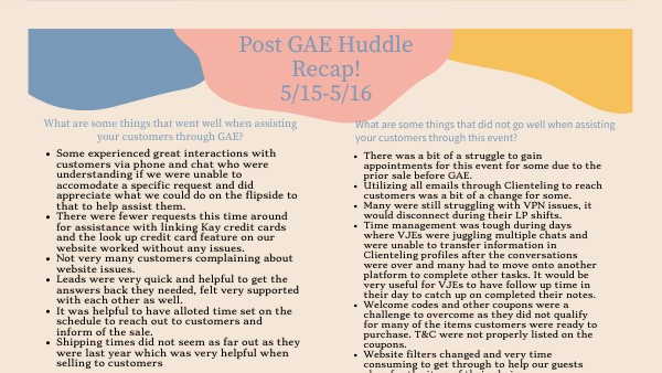 Post GAE Recap | Genially