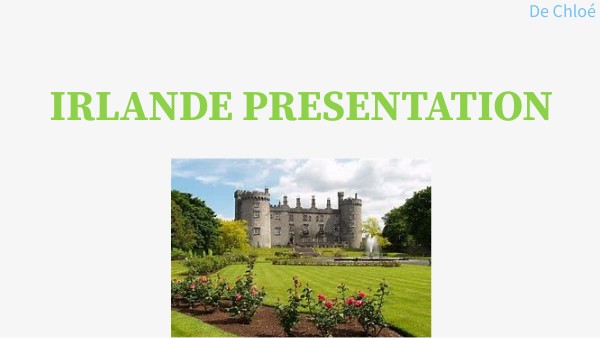 Chloé présentation Irlande 5eD