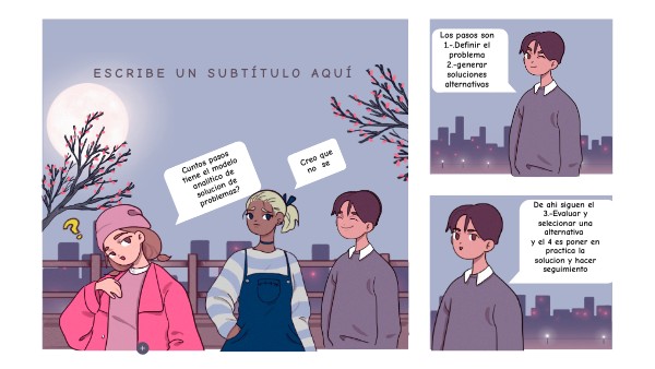 Historieta de solucion creativa de problemas | Genially