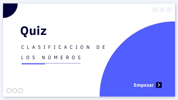 QUIZ Clasificacion de los números | Genially