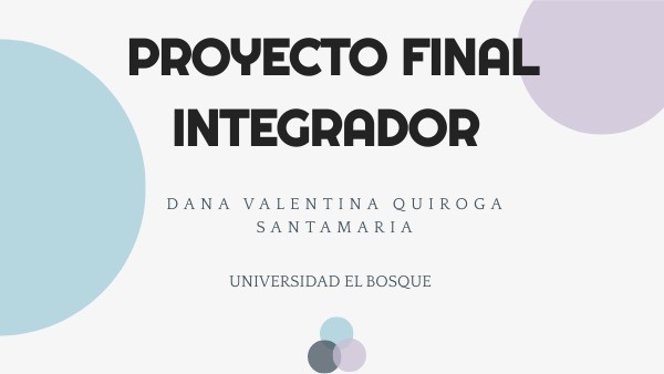 PROYECTO FINAL INTEGRADOR