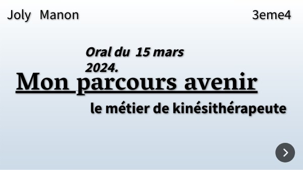 Oral Manon Joly 3eme4 | Genially