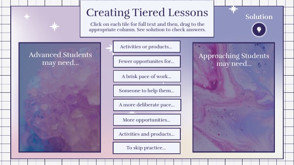 creating tiered lessons