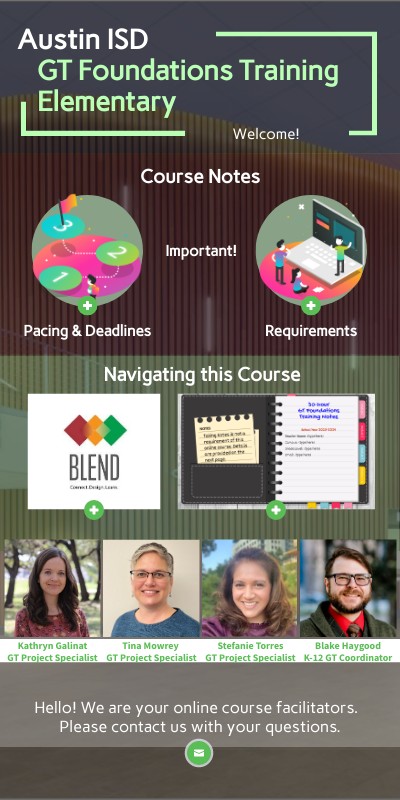 Austin ISD GT Foundations Training Intro | Genially