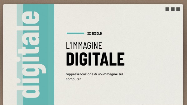 Immagine digitale e sintesi additiva