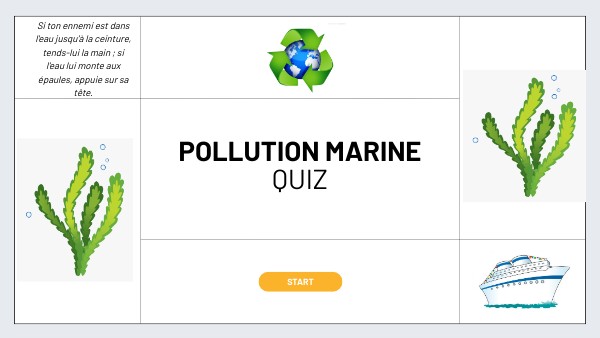 pollution marine QUIZ | Genially