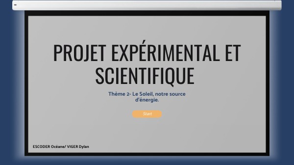 Projet experimental et numerique, O.E/D.V