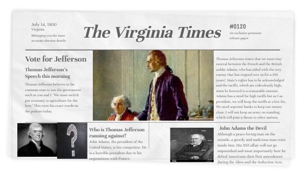 Thomas Jefferson Campaign Newspaper