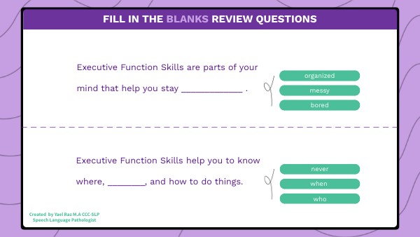 Track 1 L1.1 Fill in the Blank Review Game | Genially