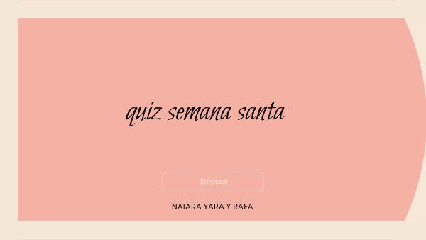 QUIZ de la semana santa