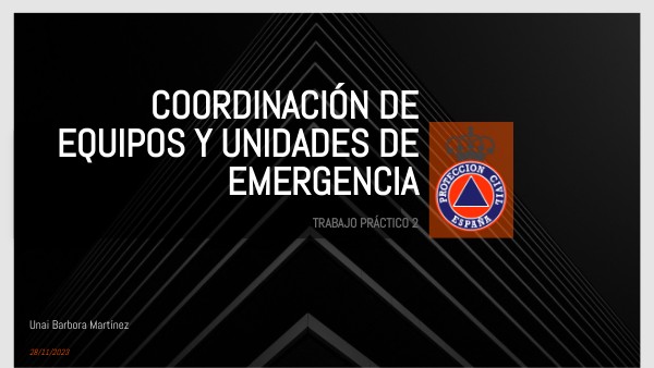 Coordinación de equipos y unidades de emergencias