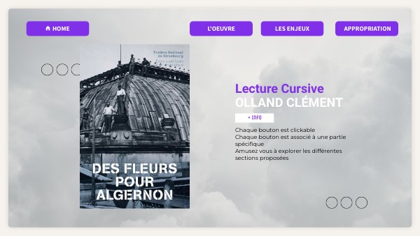 Lecture cursive Des fleurs pour Algernon | Genially