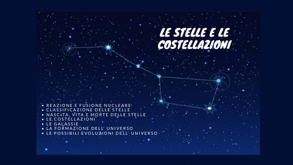 LE STELLE E LE COSTELLAZIONI | Genially