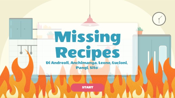 MISSING RECIPES ESCAPE