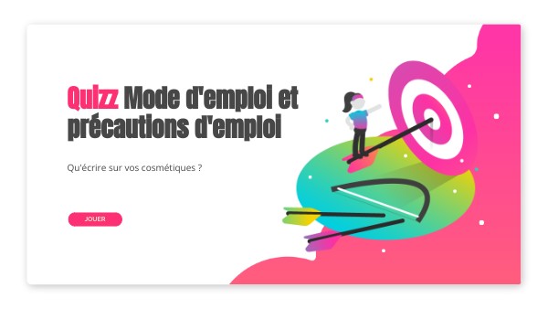 Quizz mode d'emploi et précautions d'emploi cosmétiques | Genially