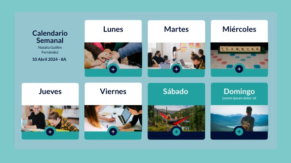 CALENDARIO SEMANAL Natalia | Genially