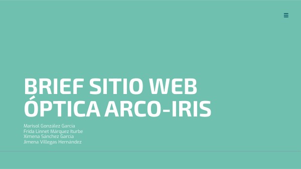Brief Optica Arco-iris | Genially