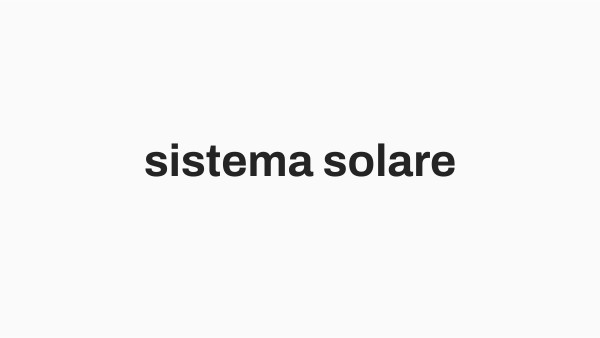 sistema solare