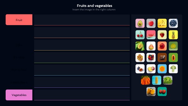 Fruit and vegetables | Genially