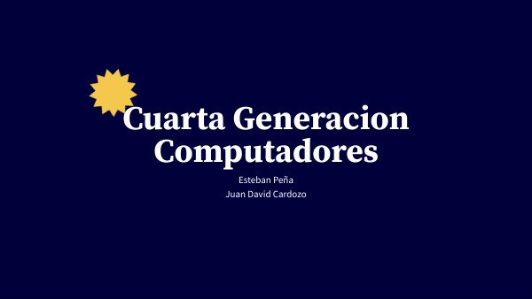 Cuarta Generacion Computadores