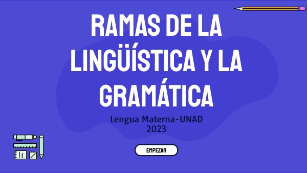 Presentación digital ramas de la lingÚistica y gramática | Genially
