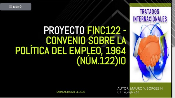 TRATADO INTERNACIONAL (OIT)