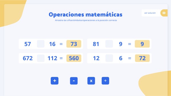 OPERACIONES MATEMÁTICAS | Genially