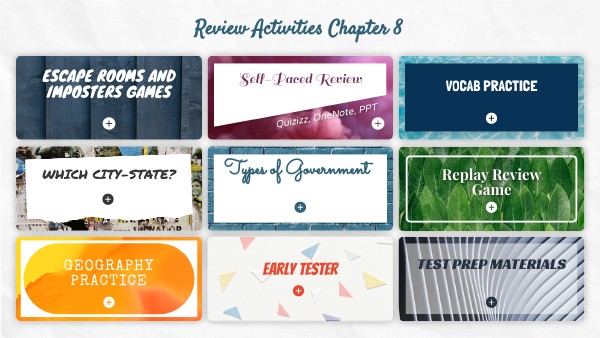 Chapter 8 Review Activities