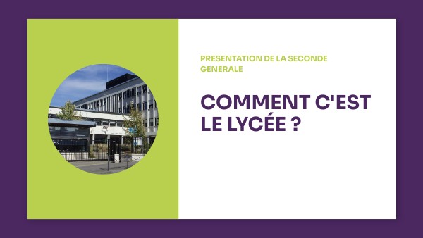 LYCEE PRESENTATION | Genially